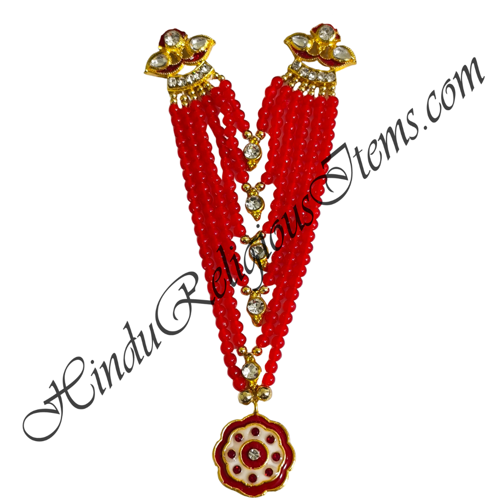 Premium Quality Six Layer Colour Moti Mala With Flower Shape Pendant