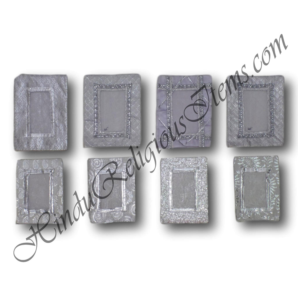 White (Safed) Jhari (Silver) Chitraji Brocade Vastra with Decorative L